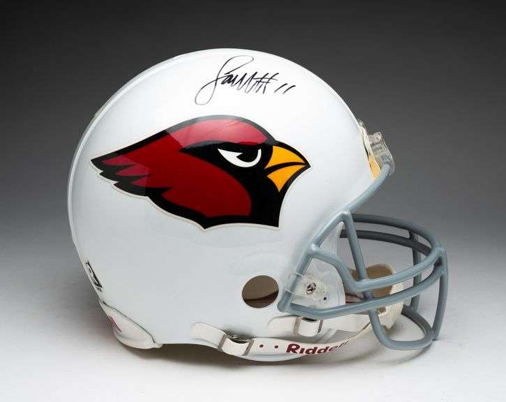 ARIZONA CARDINALS FOOTBALL HELMET AUTOGRAPHED BY LARRY FITZGERALD ...