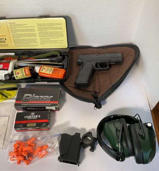Springfield XD 9 mm Hand Gun, Ammo and Cleaning Kit - Auction Ohio