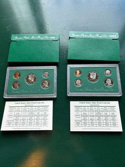 1994 & 1995 United States Mint Proof Sets - Auction Ohio