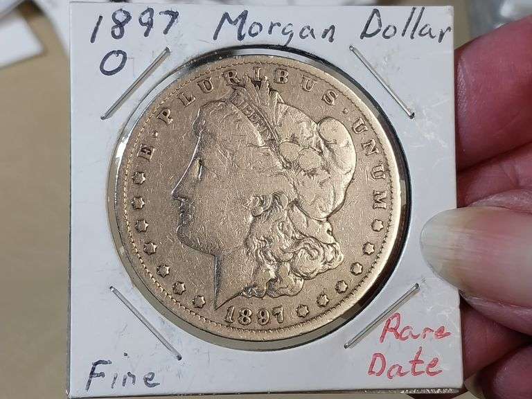 1897 Morgan Silver Dollar - Designer George T. Morgan - Auction Ohio