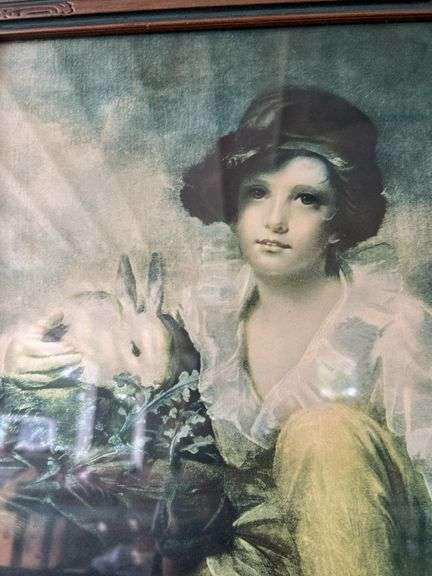 “Boy With Rabbit” Lithograph - Auction Ohio
