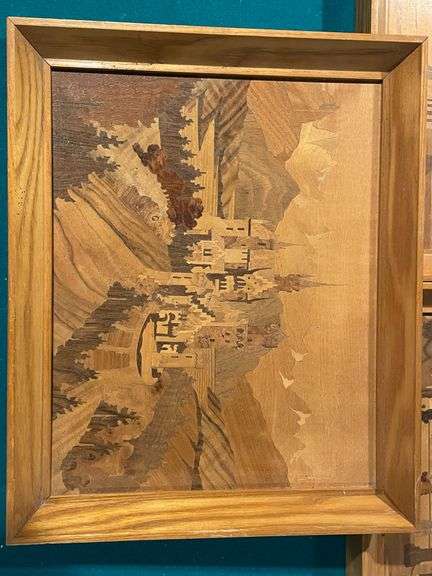 Wood Inlay Landscape Art (Set of 3) - Auction Ohio