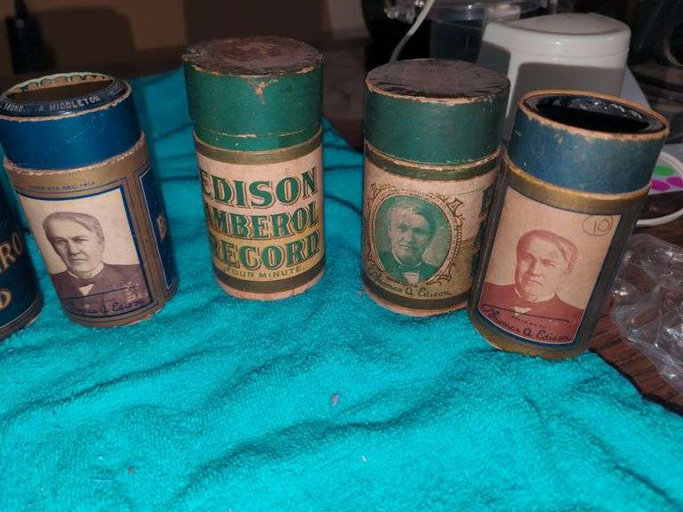 Thomas Edison phonograph wax tubes - Auction Ohio
