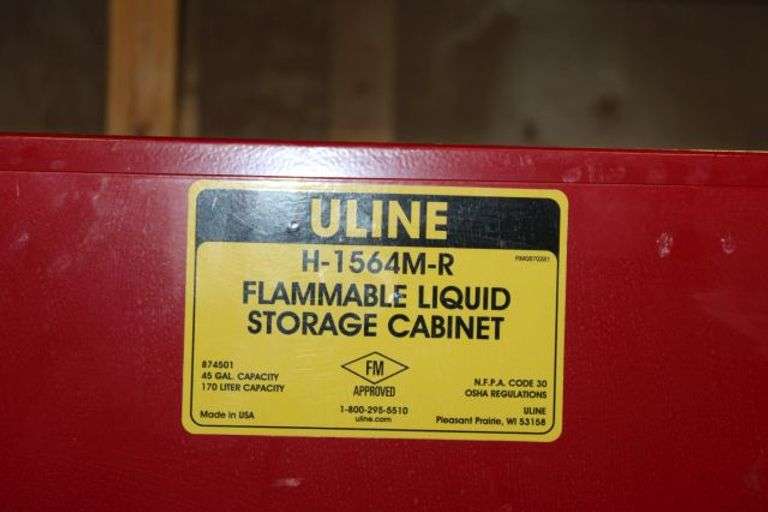 Uline H-1564M-R Flammable Liquid Storage Cabinet, 45 Gal Capacity ...