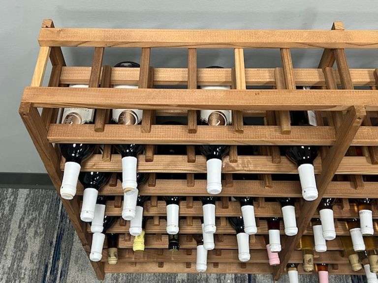 Classic Rustic Wood Wine Rack - Auction Ohio