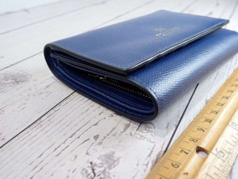Cuoieria Fiorentina Blue Leather Vera Pelle wallet - Made in Italy ...