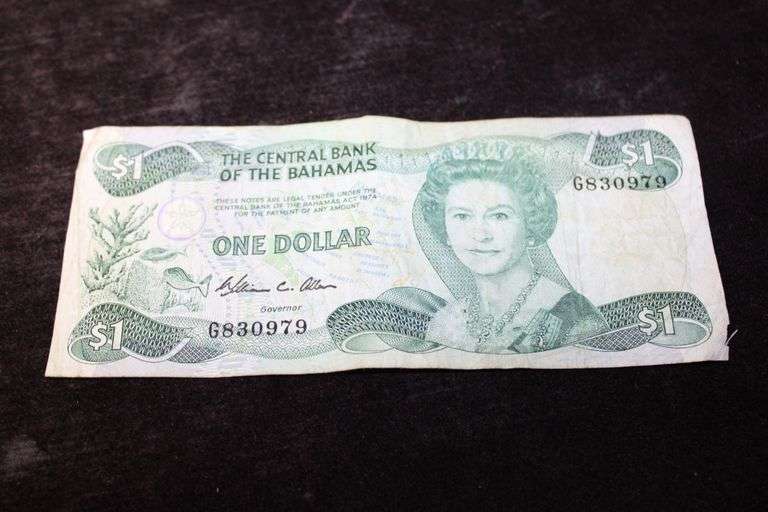 Central Bank of the Bahamas 1 Dollar Note - Auction Ohio