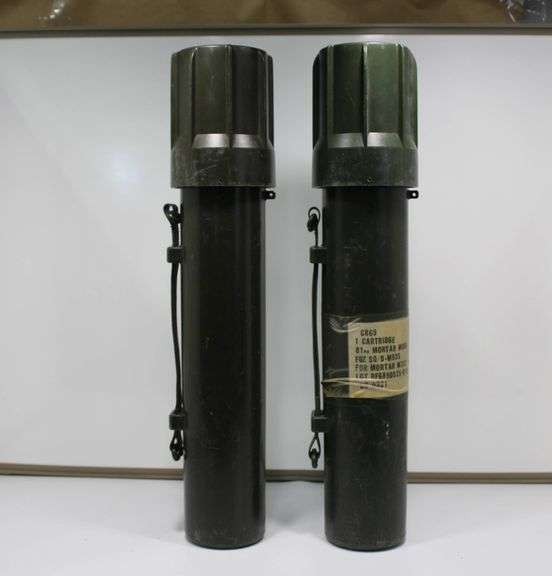 Pair of Military Ammo Storage Tubes for 81mm Mortar Shells - Auction Ohio