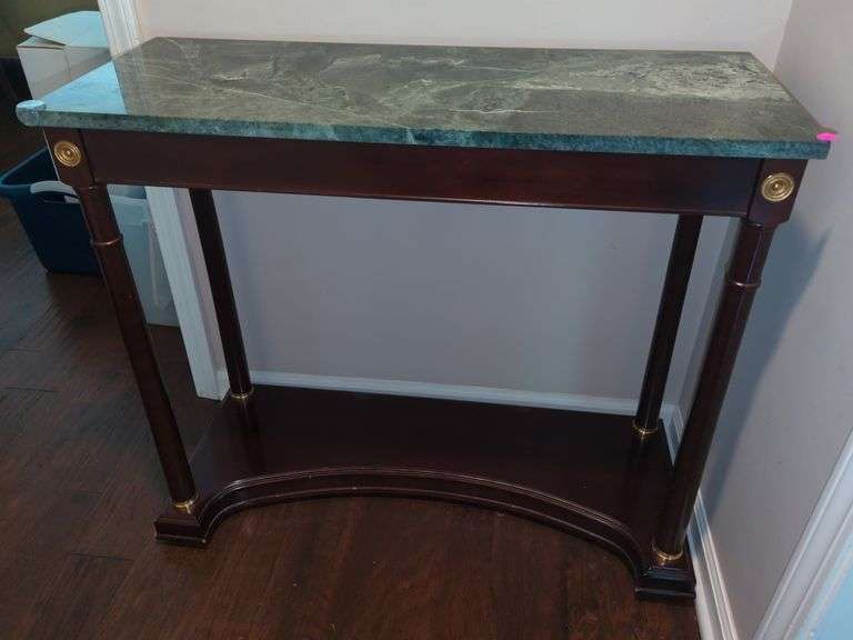 Bombay Company Marble Top Table - Auction Ohio