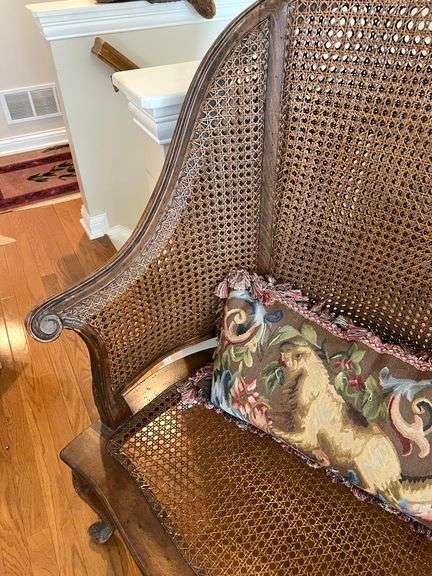 Vintage - Large Cane Accent Chair - Auction Ohio