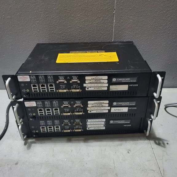 Lot of 3 GE MP100R Carescape Telemetry server - Auction Ohio