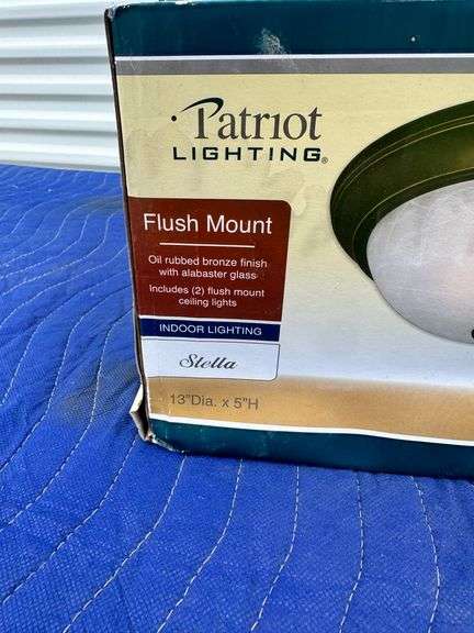 Patriot Lighting Flush Mount Ceiling Fixtures (2 Boxes) - Auction Ohio