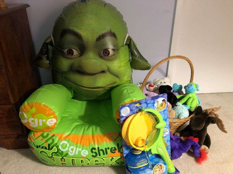 Inflatable Shrek Chair & Plush - Auction Ohio