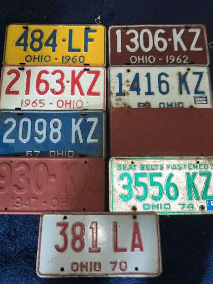 Vintage License Plates - Auction Ohio