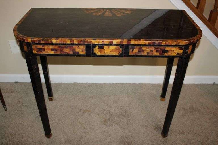 Maitland-Smith Stone Mosaic Console Table - Auction Ohio