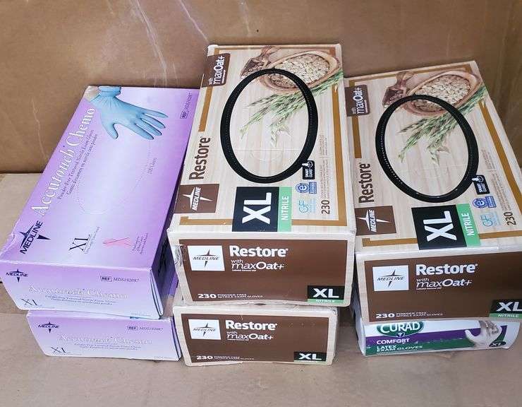 Boxes of New Rubber Gloves x6 XL - Auction Ohio