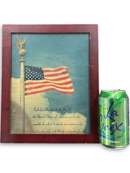 VINTAGE FRAMED PLEDGE OF ALLEGIANCE. - Auction Ohio