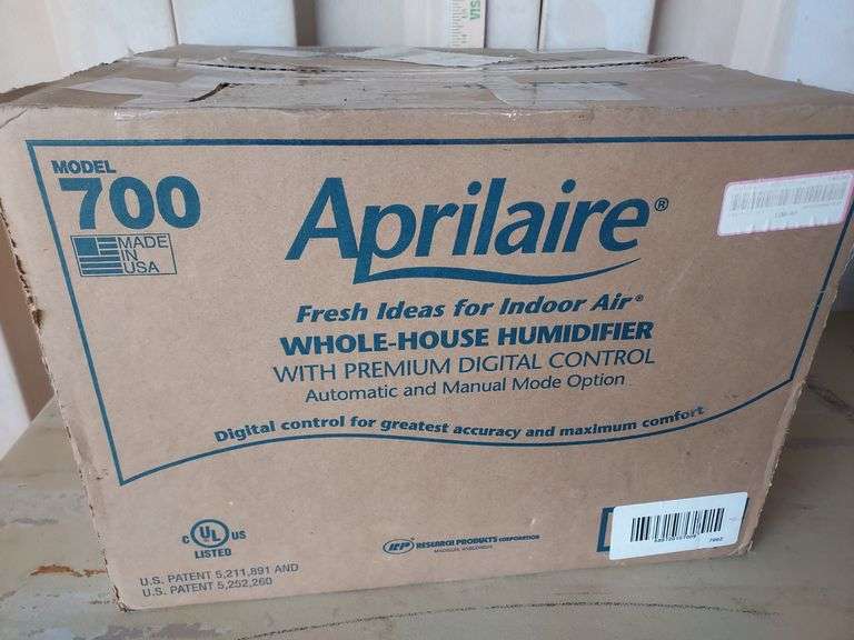 Aprilaire Model 700 Series Humidifier Appears New In Box - Auction Ohio