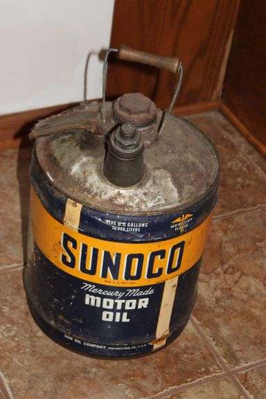 Vintage Sunoco Motor Oil Can - Auction Ohio