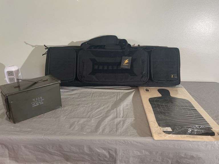 Gun Case, Ammo Box & Targets - Auction Ohio