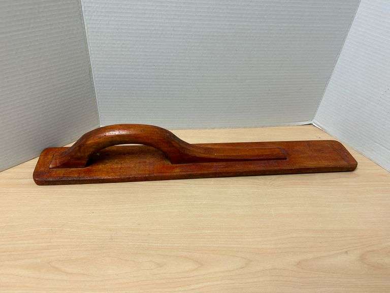 Vintage Wooden Concrete or Plaster Float Tool - Auction Ohio