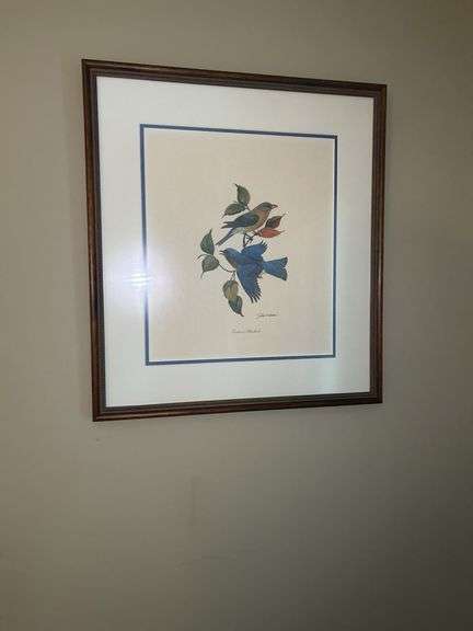 John a Rutherford Print "Eastern Bluebird" - Auction Ohio