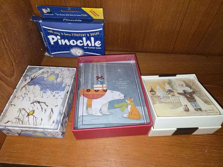3 packs of greeting cards, Pinochle cards - Auction Ohio