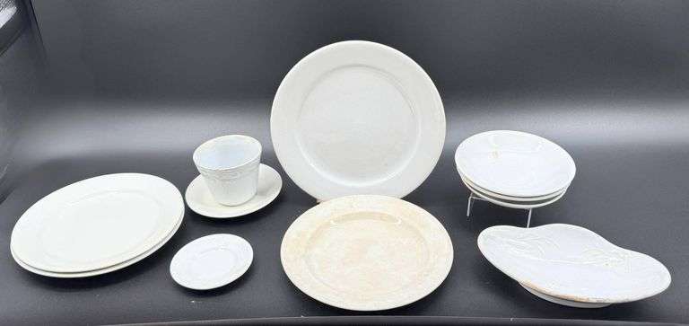 Ironstone Dinnerware Set with Plates, Cup, and Saucer - Auction Ohio