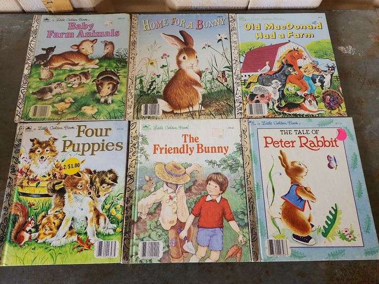 Little Golden Books 1960 Four Puppies, 1985 The Friendly Bunny, 1970 ...