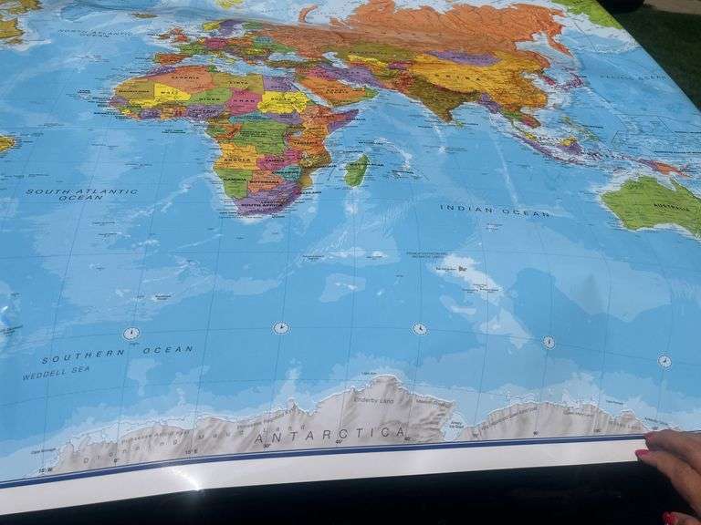 Giant World Map - Auction Ohio