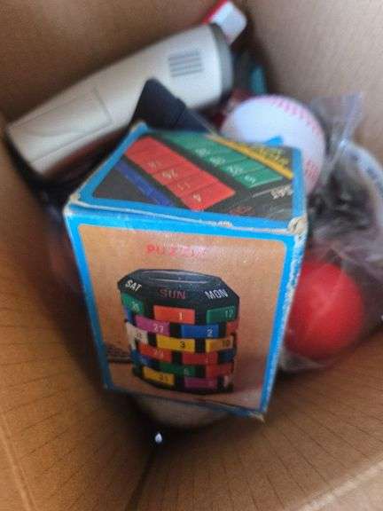 Box of balls, bank - Auction Ohio