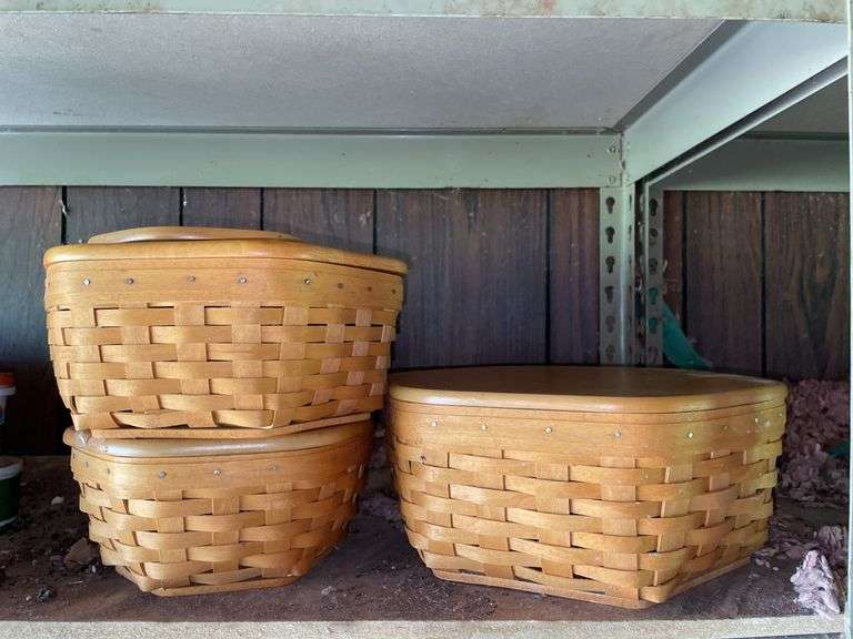 Longaberger Stacking Baskets - Auction Ohio