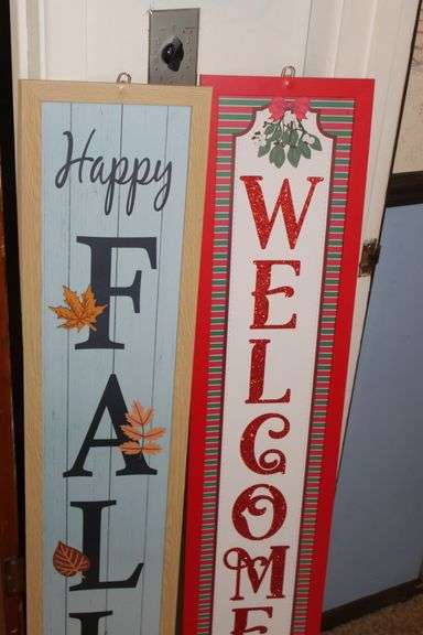 Happy Fall & Welcome Plaques - Auction Ohio