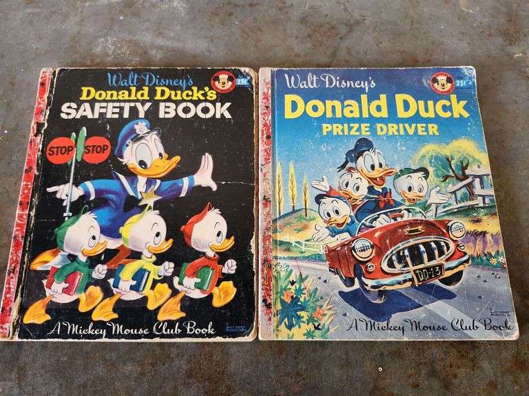 Vintage Golden Books 1954 Donald Ducks Safety Book & Donald Duck Prize ...