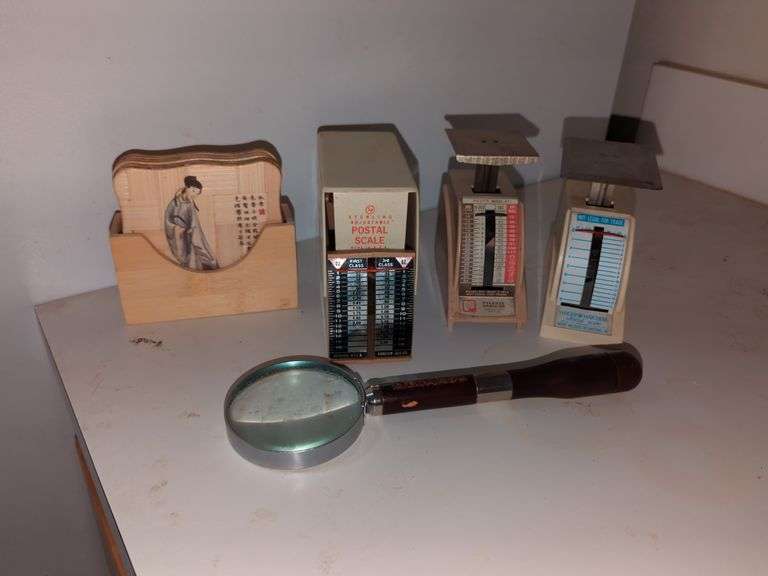 Postal Scales, Magnifying Glass and Coasters - Auction Ohio