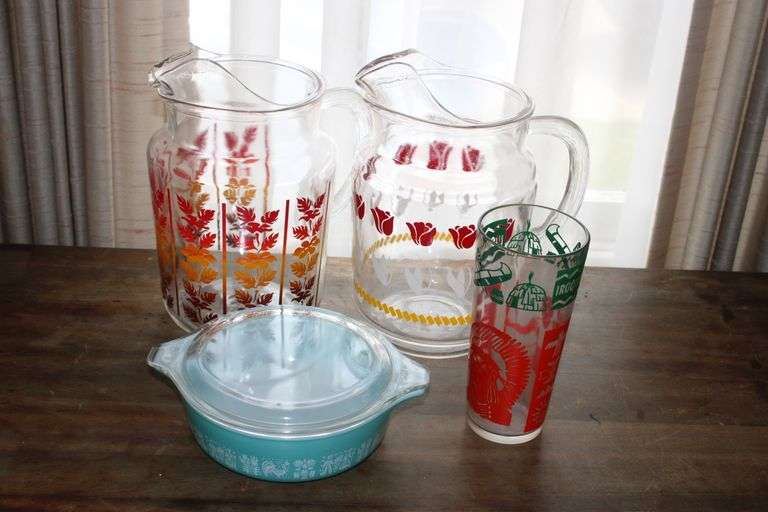 MCM Painted Glassware - Auction Ohio