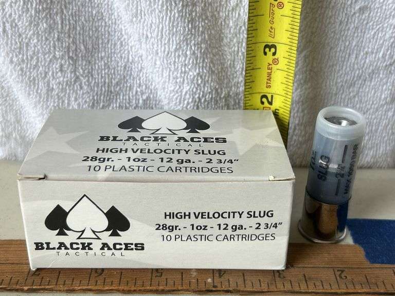 Black Aces Tactical High Velocity Slug 28 Gr. 1 oz. 12 Ga. 2-3/4" 10 ...