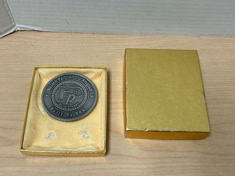 Pewter Health Partnership Program Commemorative Coin – 1997 with Box ...