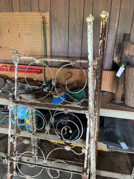 Half Size Cast Iron bed - Auction Ohio