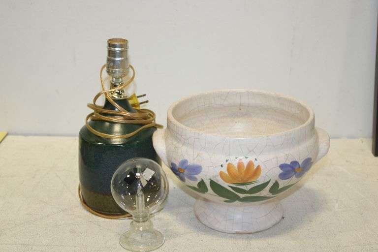 Lamp, Bowl & Glass Sculpture - Auction Ohio