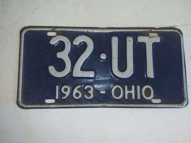 1963 Ohio License Plate - Auction Ohio