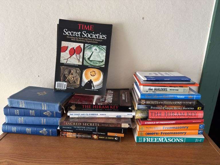 Bookcase and Books - Including Masonic, Religious and Navy Literature ...