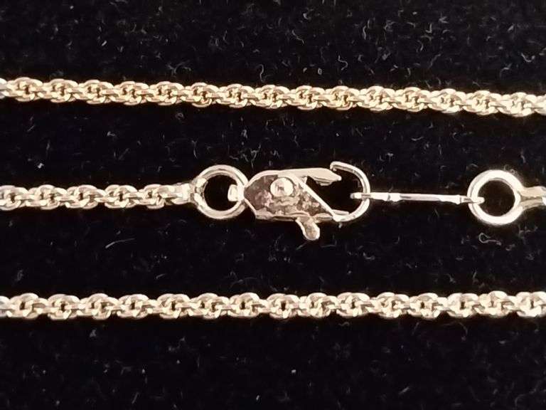 3 Gold-Tone Rope Chains – One Marked 24KGL - Auction Ohio