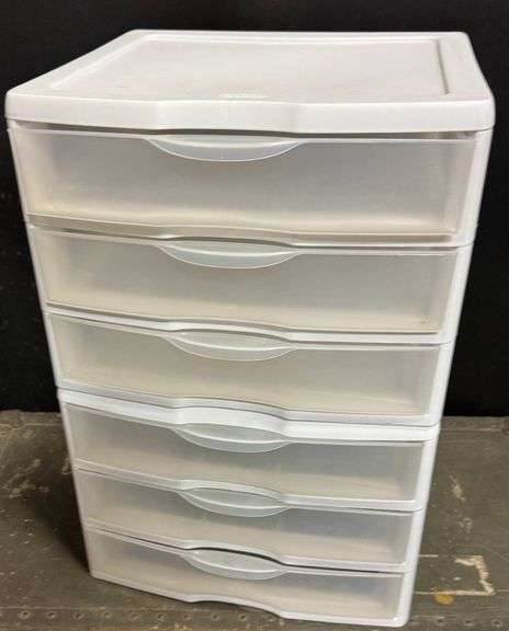 White Plastic 5-Drawer Storage Organizer - Auction Ohio