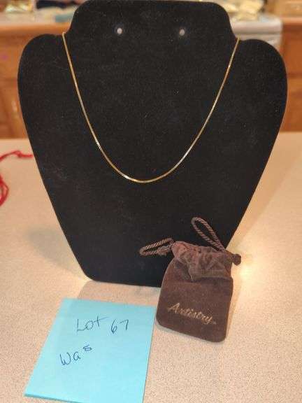 WAS stamped gold necklace - Auction Ohio