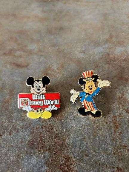 1989 Uncle Sam Mickey Pin And Walt Disney World Mickey Pin - Auction Ohio