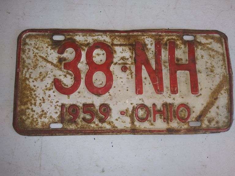 1959 Ohio License Plate - Auction Ohio