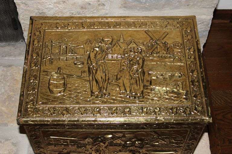 Embossed Brass Chest - Auction Ohio
