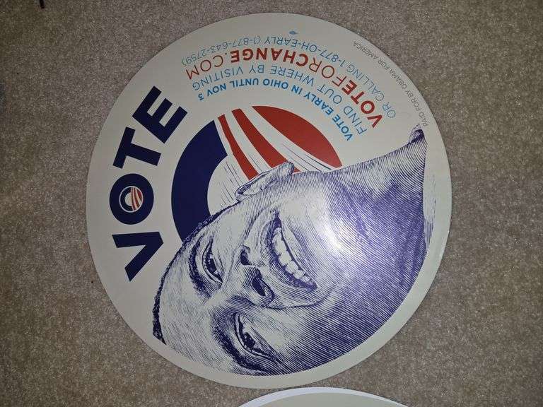 2 Vote for Obama signs - Auction Ohio