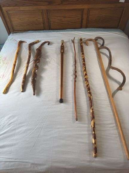 Eight Assorted Walking Sticks - Auction Ohio